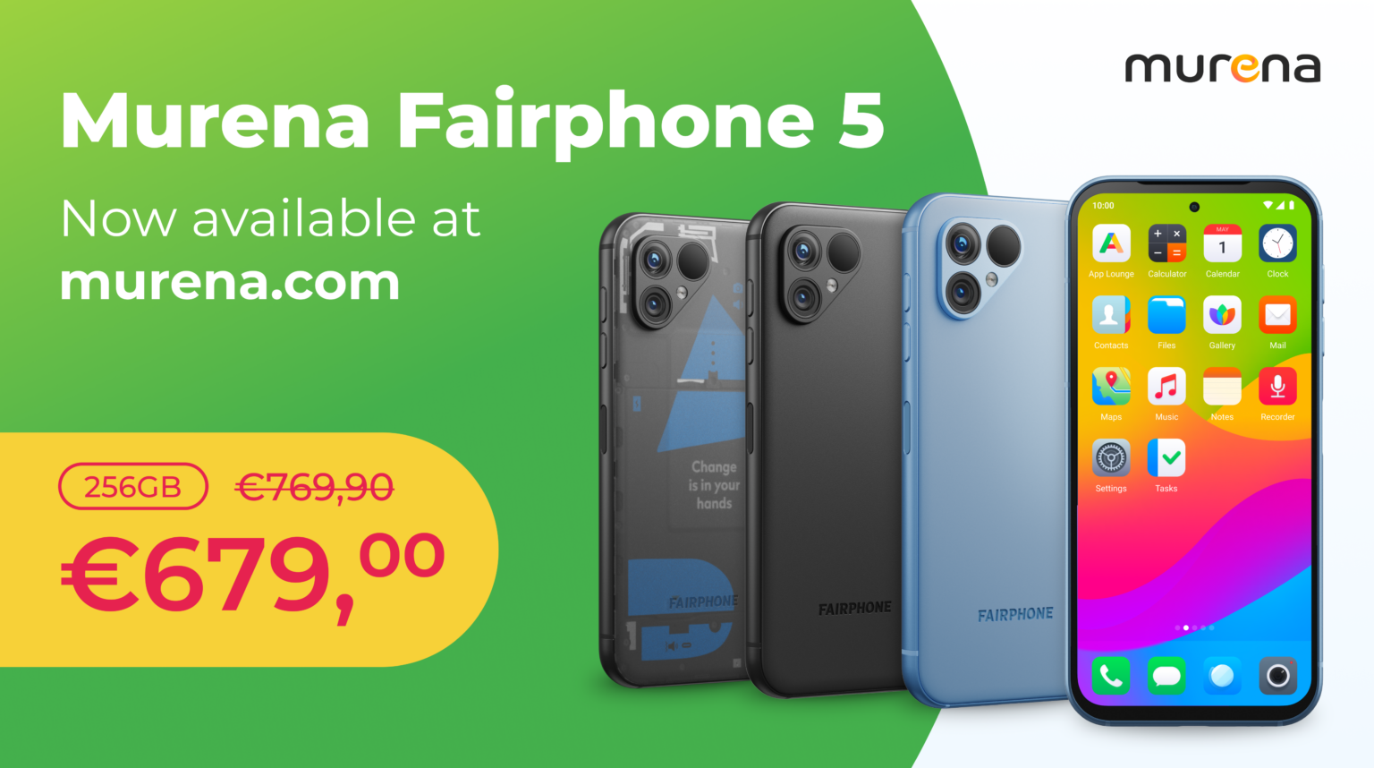 Murena Fairphone 5 even more accessible: new price and new storage ...
