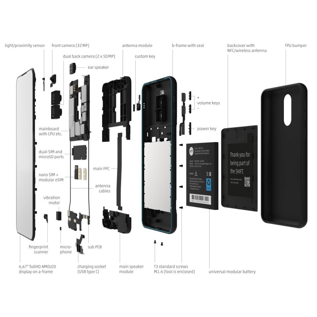 SHIFTphone 8 - Murena - deGoogled Phones
